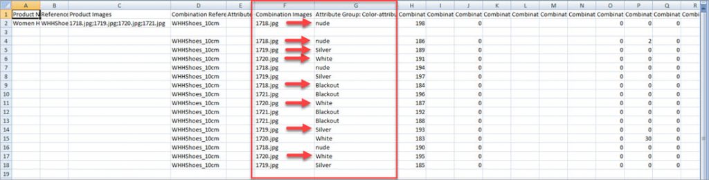 Set Different Images To Prestashop Product Combinations