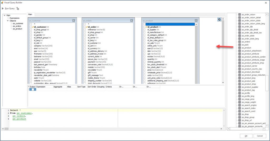 PrestaShop Custom SQL Builder - Store Manager for PrestaShop