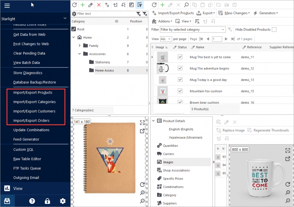 PrestaShop Import of Products - File Formats and Samples