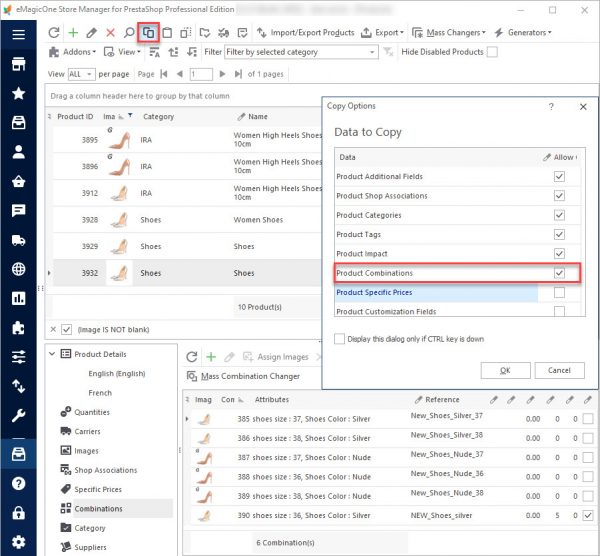 Multiply PrestaShop Combinations for Products to Quickly Add Them