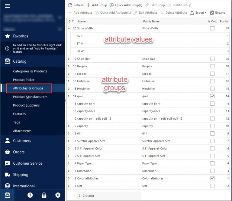 PrestaShop Attributes and PrestaShop Groups Management