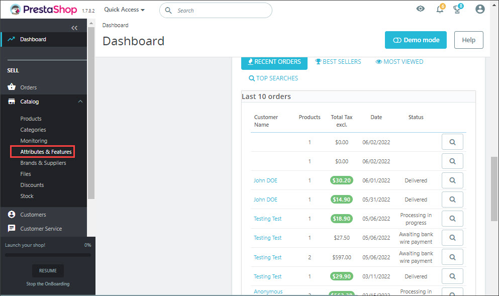 Modifier l'Ordre des Attributs PrestaShop sur la Page Produit